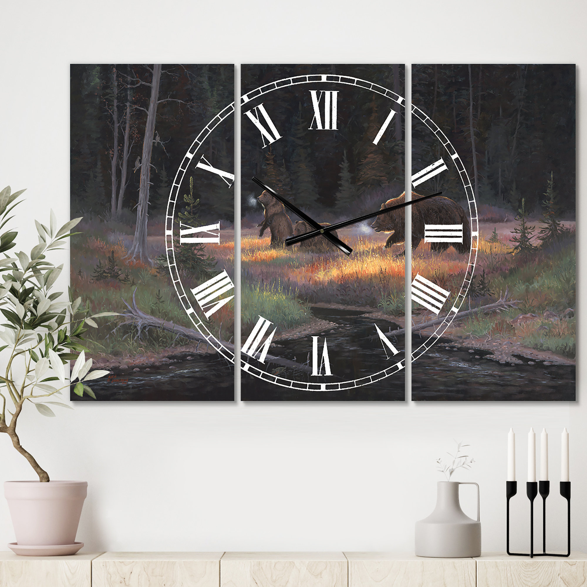 East Urban Home Oversized Cub Scouts 3 Panels Wall Clock | Wayfair