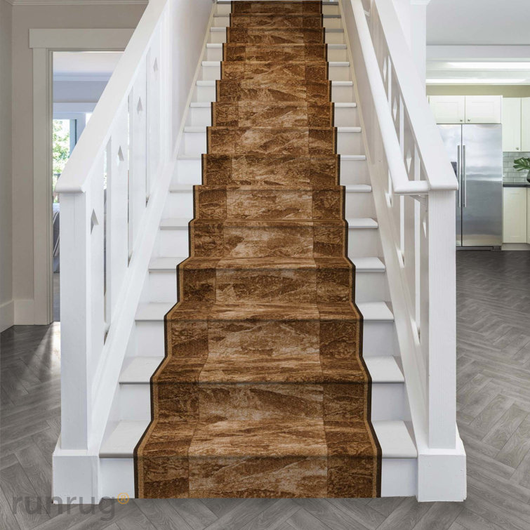runrug® Sardis Stair Looped Brown Rug | Wayfair.co.uk