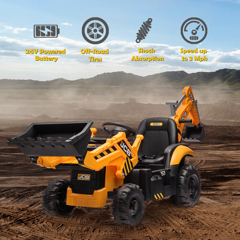 NEECHIPRO Licensed JCB 24V Kids Ride on Excavator / Tractors Battery ...