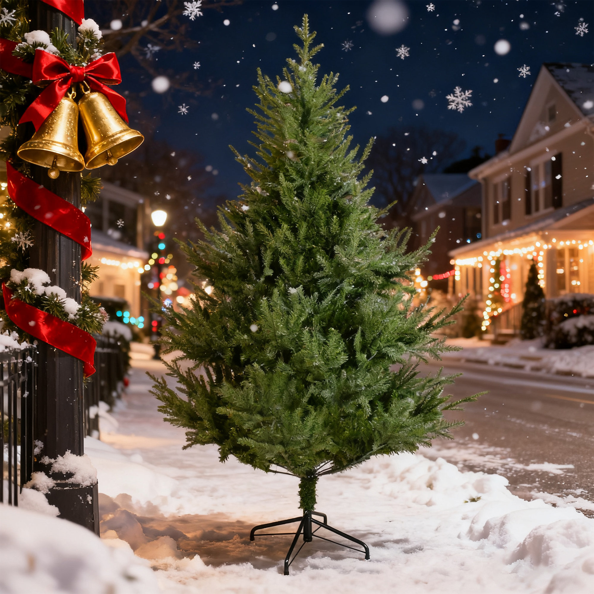 The Holiday Aisle® Black Christmas Tree W/ 250 White LED Lights, 1076 ...