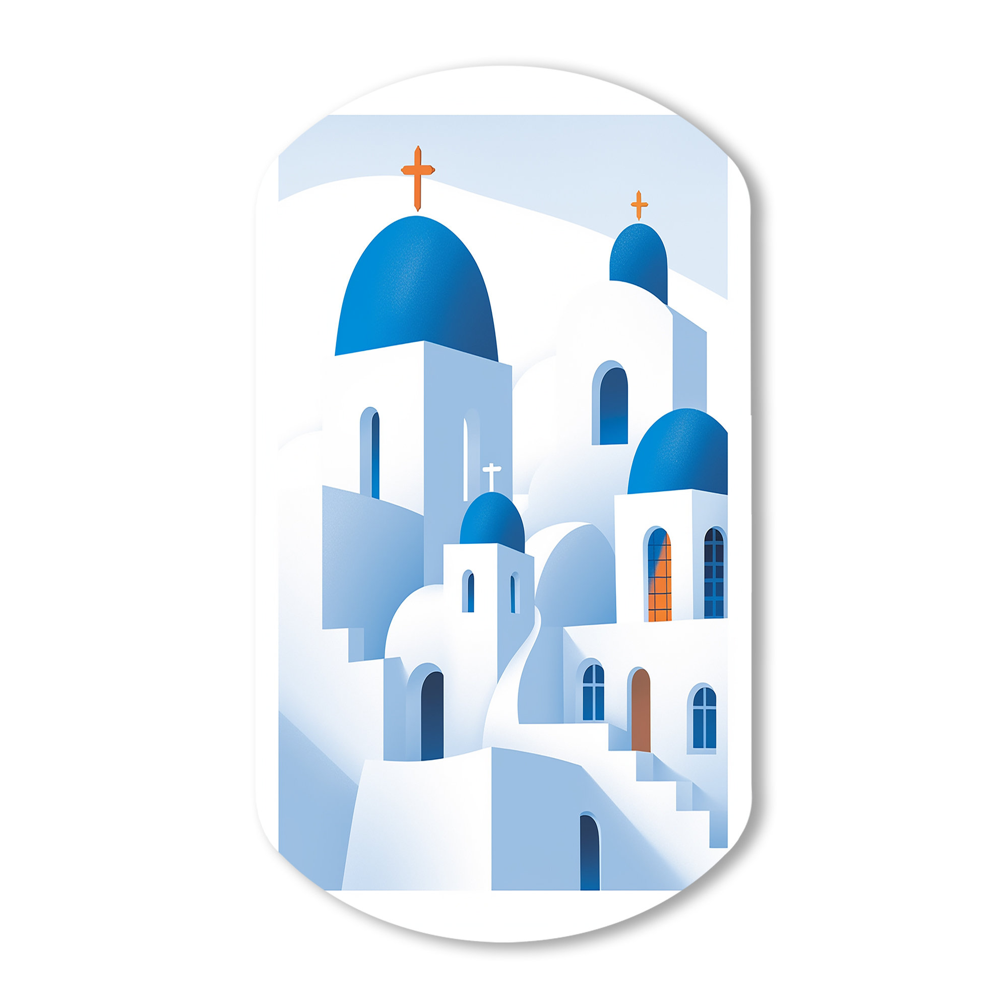 Design Art Greek Santorini Odyssey IV - Greece Cylinder Shape ...