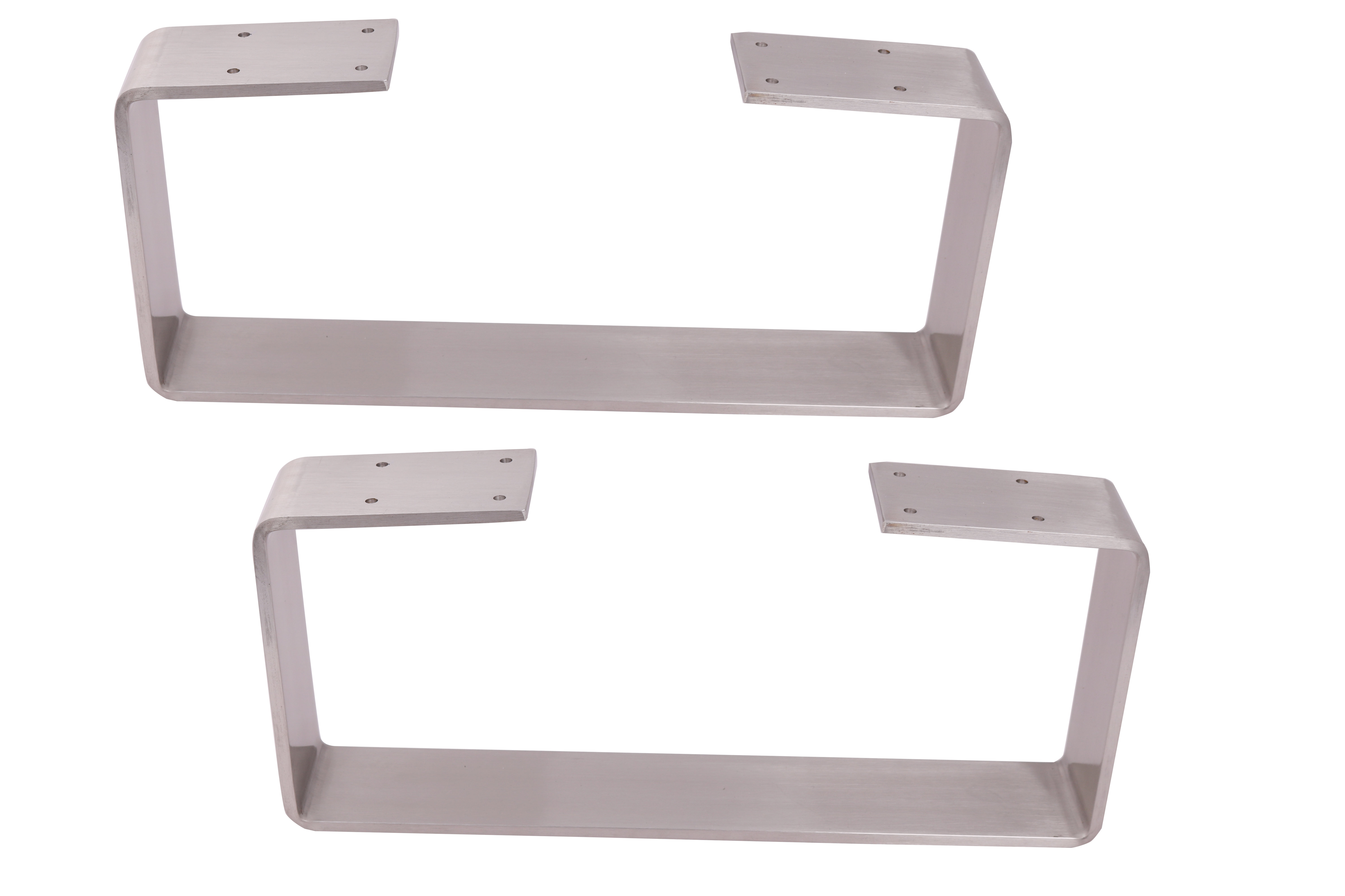 Latitude Run® 2pcs X6"coffee Table Legs,u Shaped Brush Nickel Heavy ...