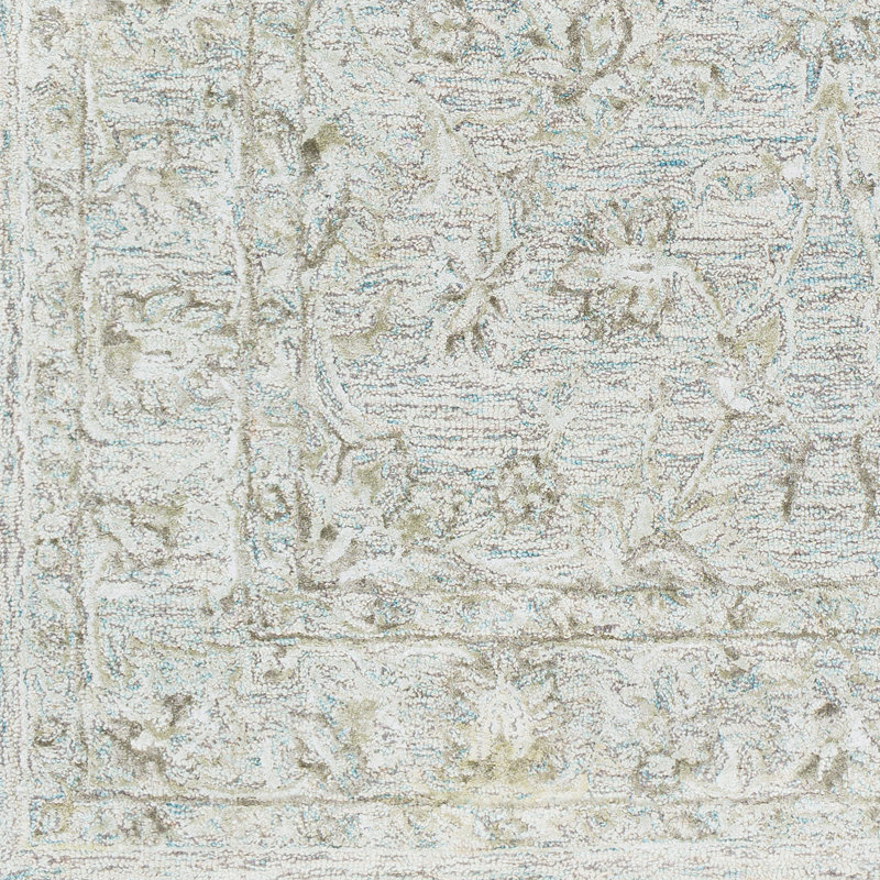 Cait Handmade Aqua/Light Gray/Olive Rug & Reviews | Birch Lane