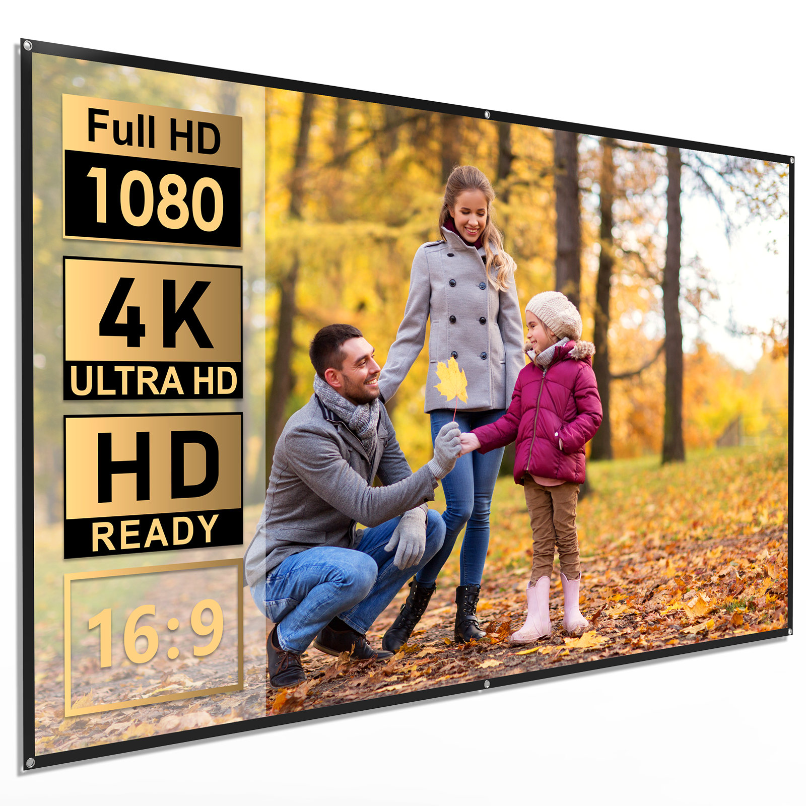 WEWATCH Wewatch Ambient Light Rejection Portable Projector Screen 120 ...