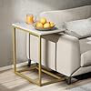 Mercer41 C Shaped End Table 27 Inches High, Side Table For Couch Slide ...