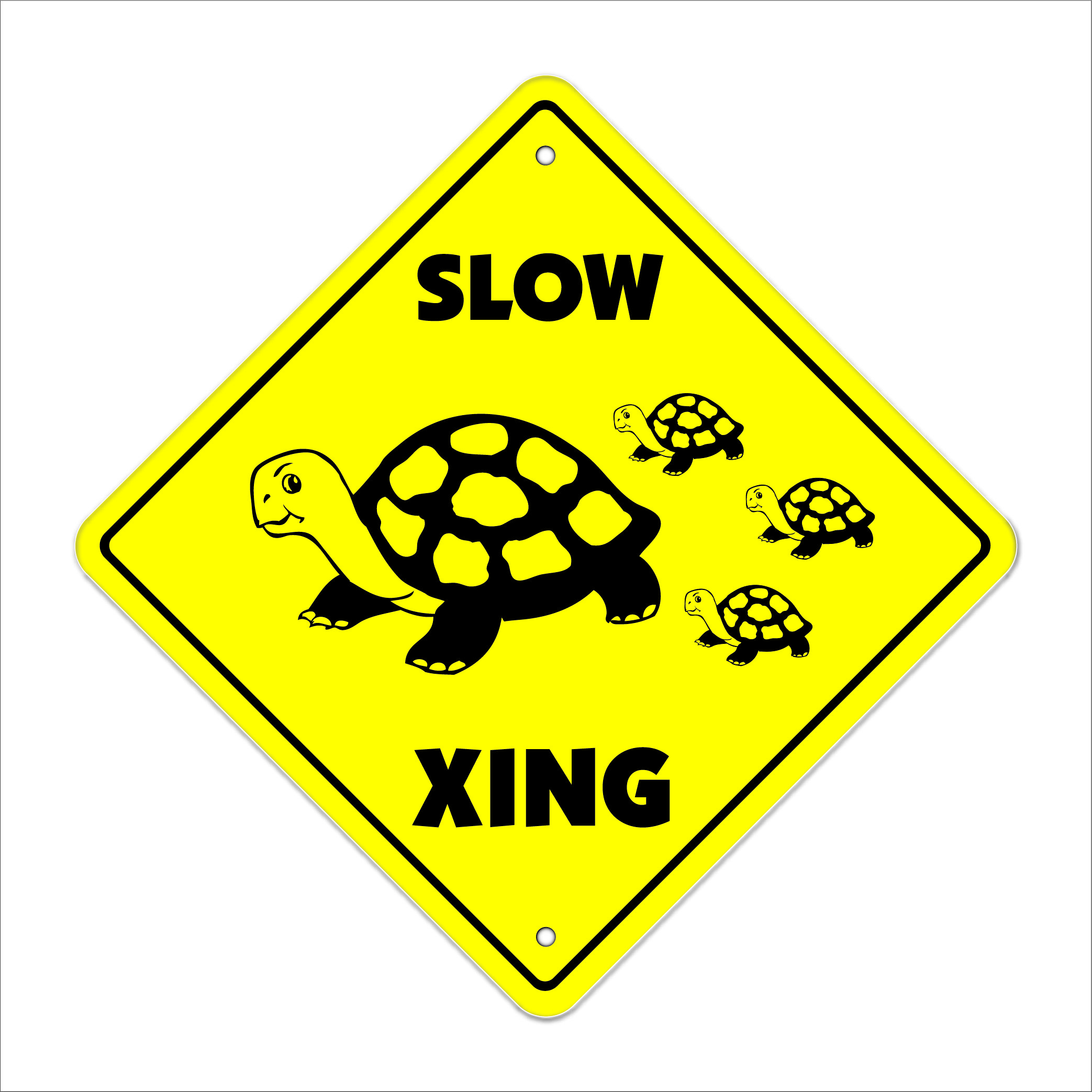 SignMission Slow Turtle Crossing Sign Zone Xing Lover Animal Sea Box ...