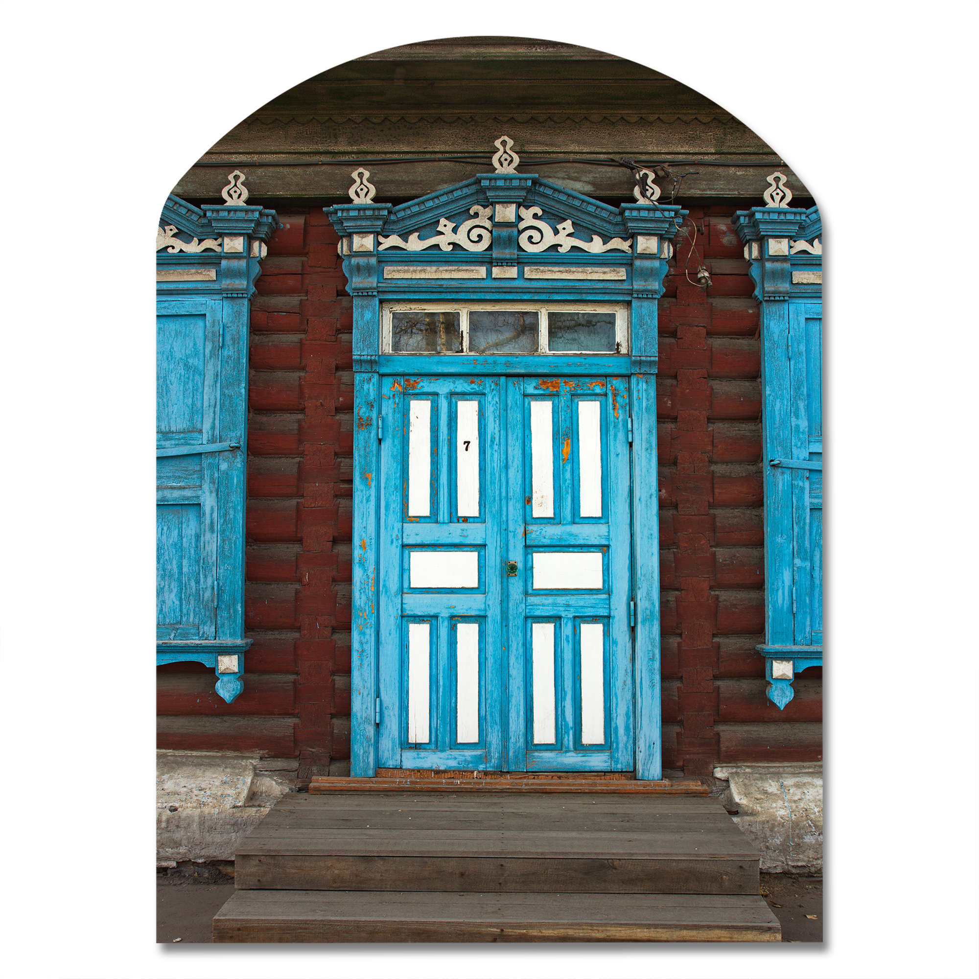 Lark Manor™ Wood Carvings On Wooden House Door - Vintage Irregular Wall ...