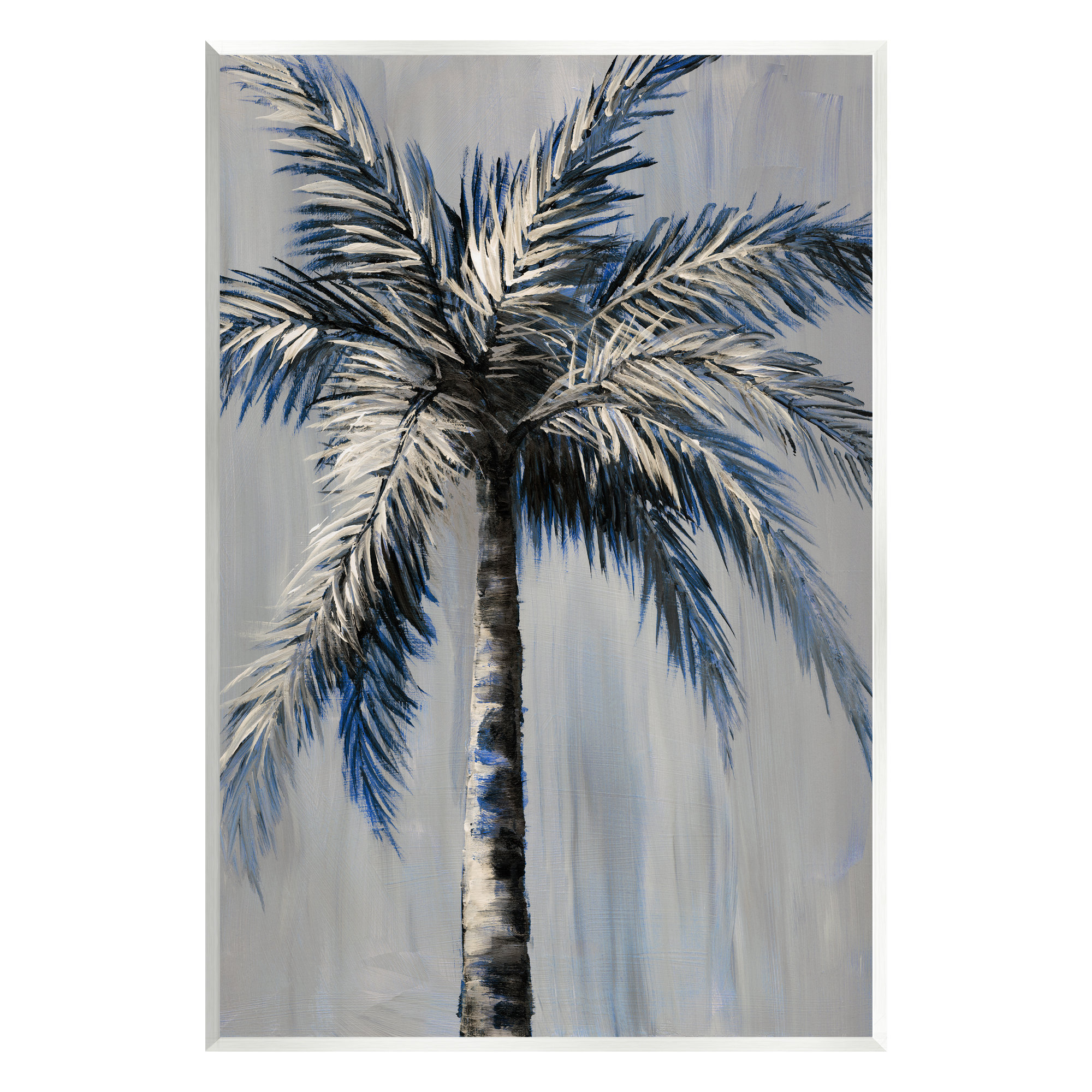 Stupell Industries Grey Modern Palm Tree Wall Plaque Art Design By Nan ...