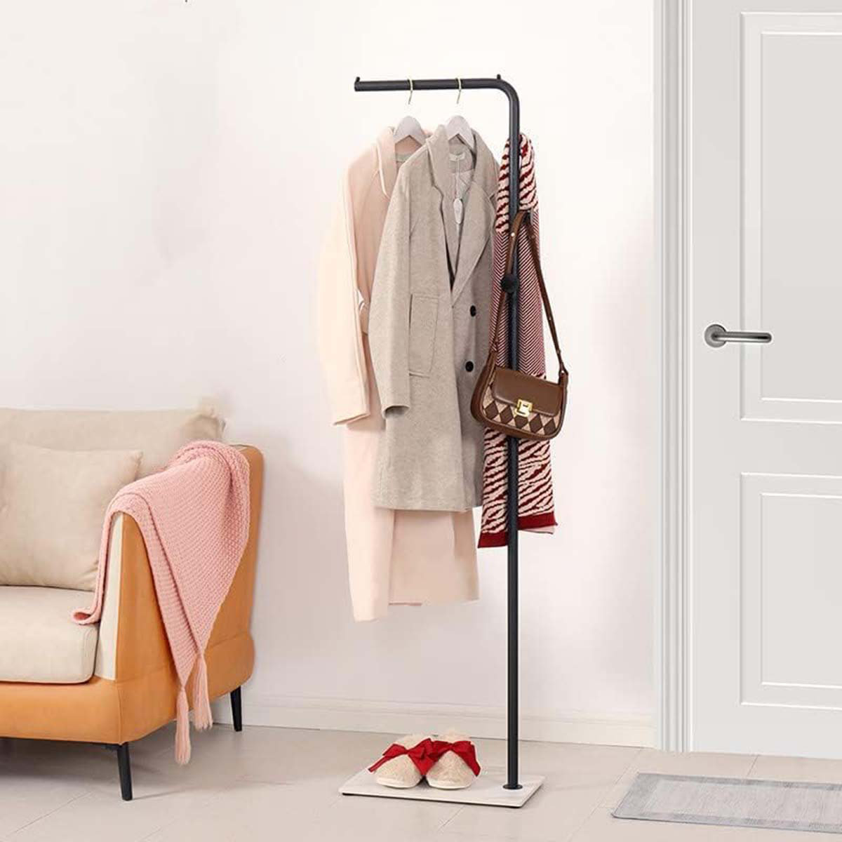17 Stories Metal Black Coat Racks, Standing Coat Rack With Heavy Base ...