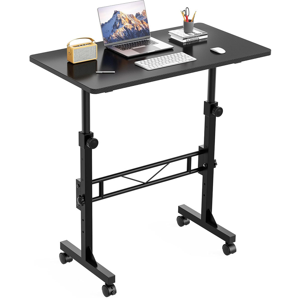 Inbox Zero Standing Desk, 32 Inch Portable Small Desk Adjustable Height ...