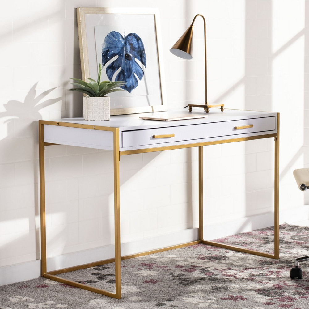 Mercer41 Metal Base Writing Desk & Reviews | Wayfair