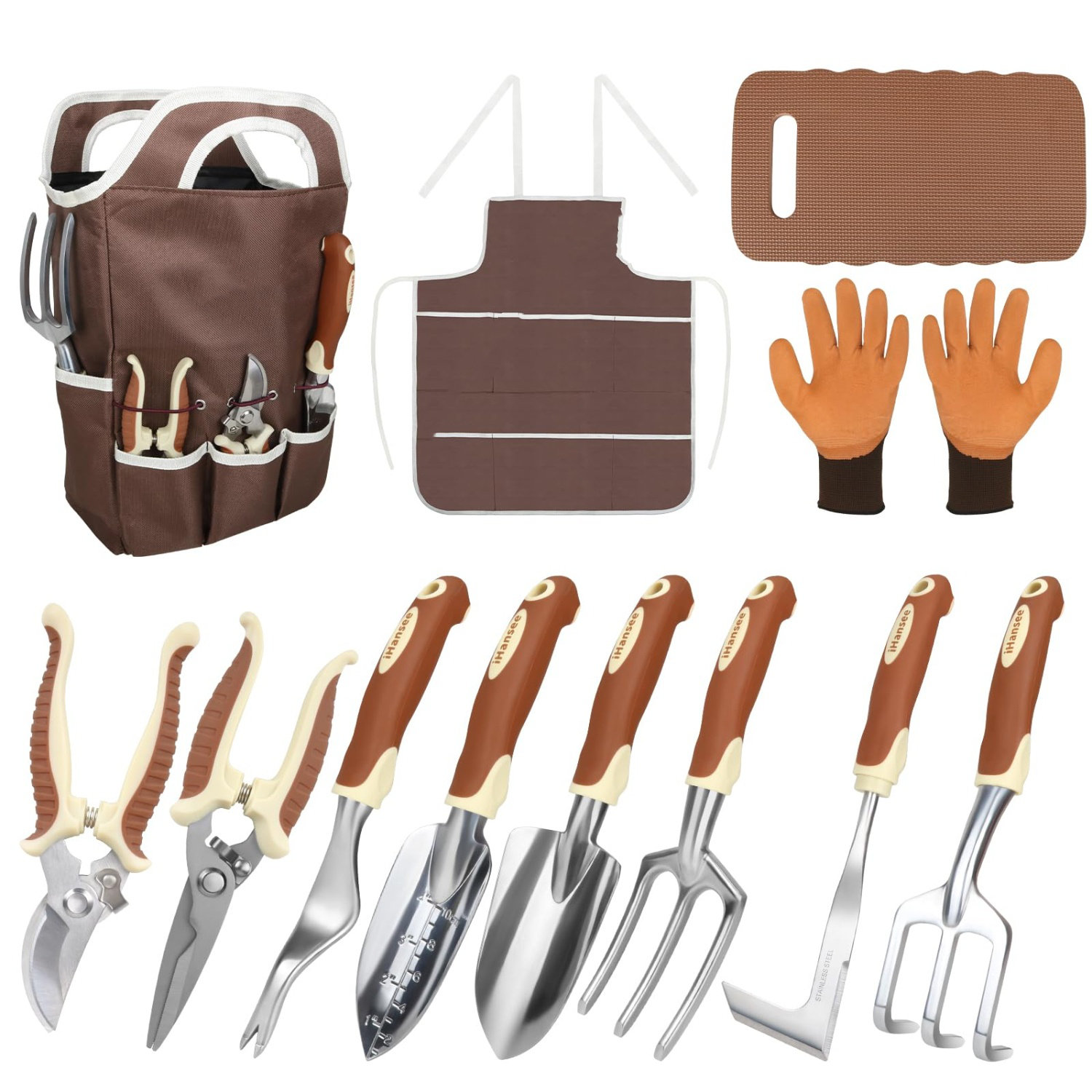 One Allium Way Gardening Tools Set,12-Piece Heavy Duty Garden Hand Tool ...