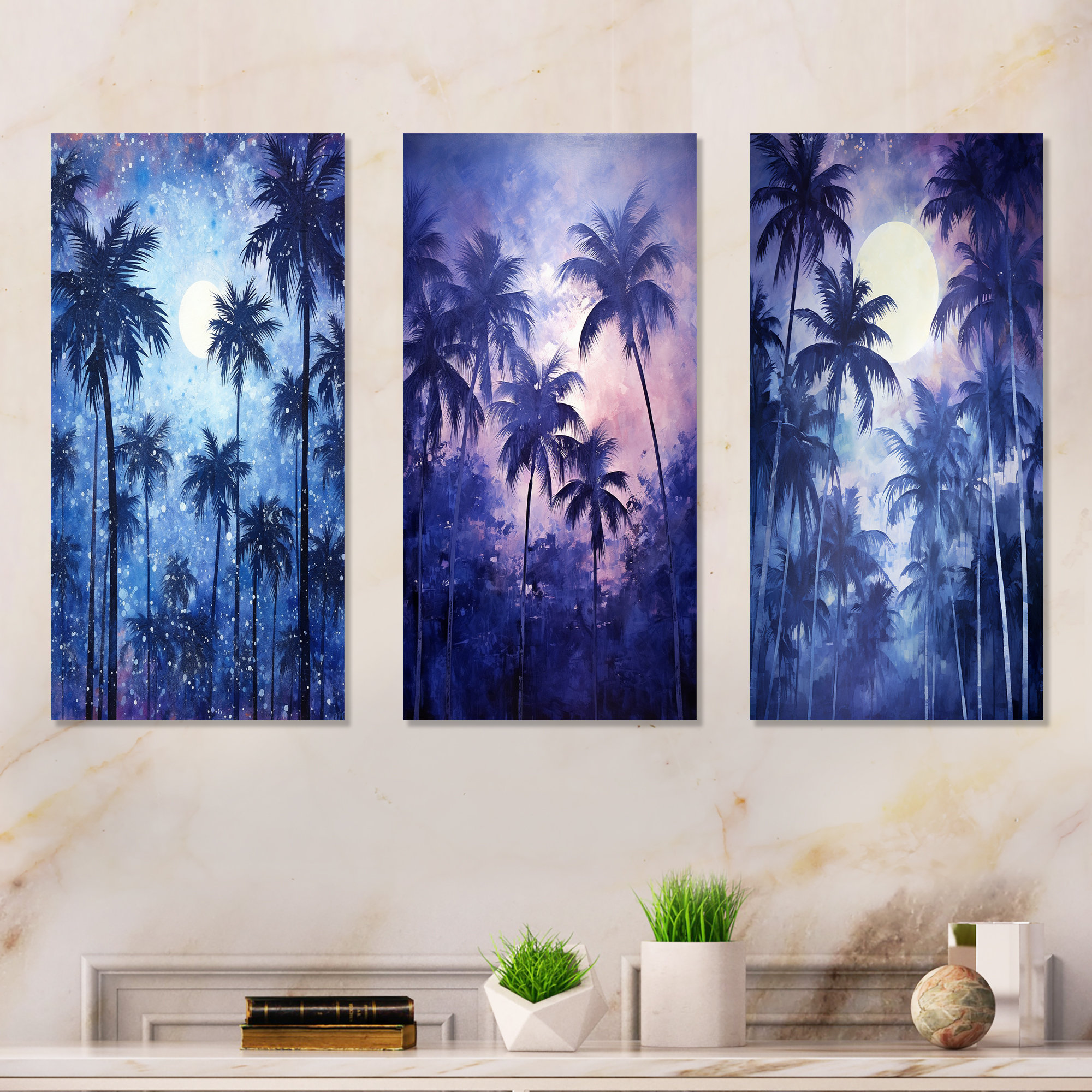 Red Barrel Studio® Indigo Mystical Plam Tree Magic Impressions - Palms ...