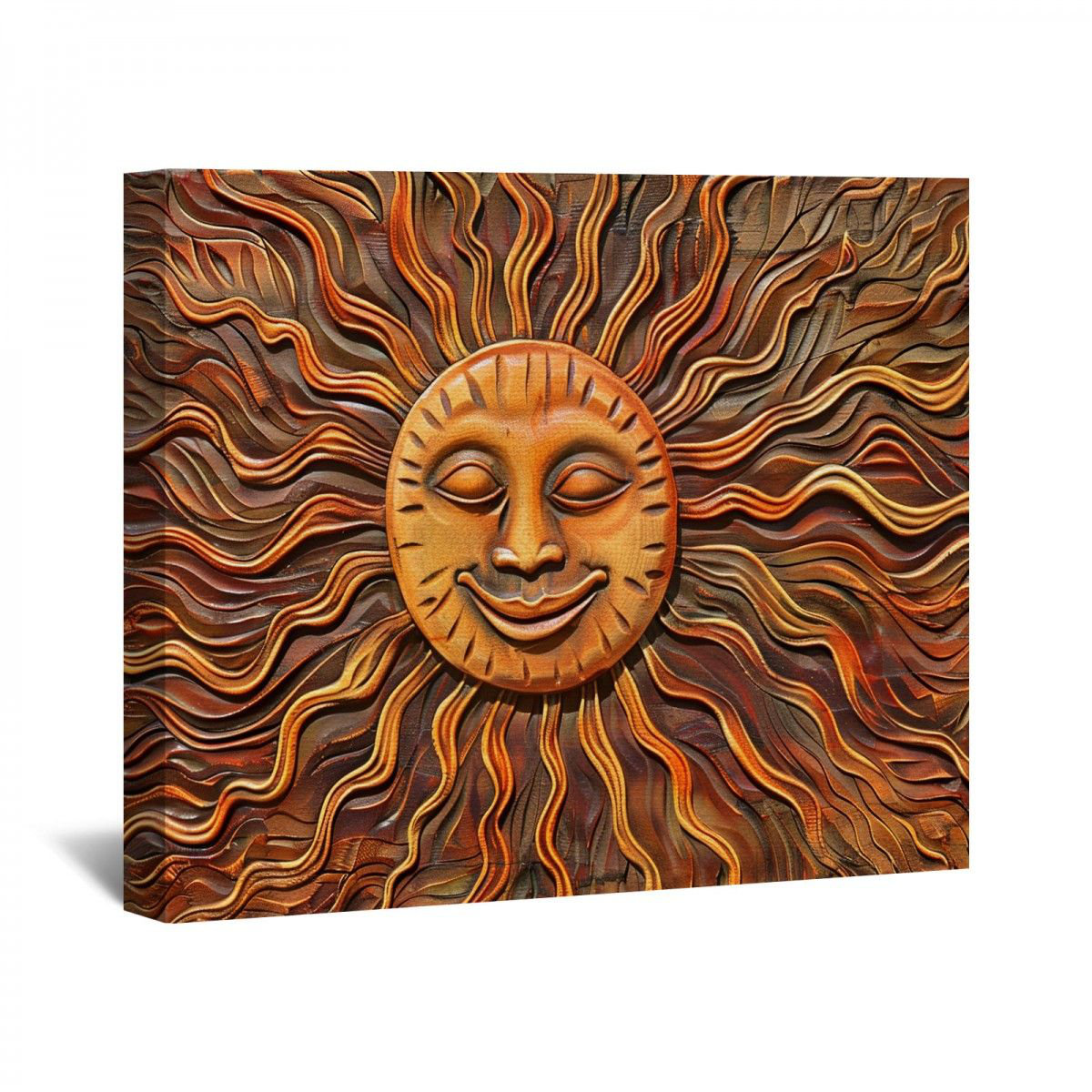 Bungalow Rose Sun Relief On Canvas Print | Wayfair