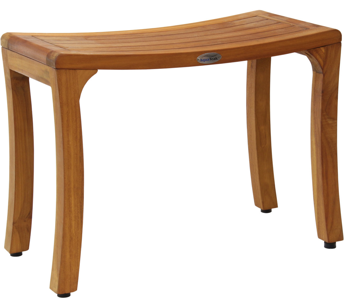 Aqua Teak Asia Curve 24" W Teak Shower Bench & Reviews | Wayfair