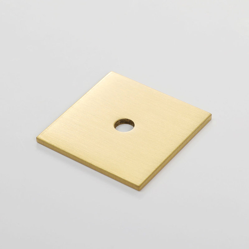 Redefine Hardware Brass 1.25" Square Brushed Brass Backplate (10 Pack ...