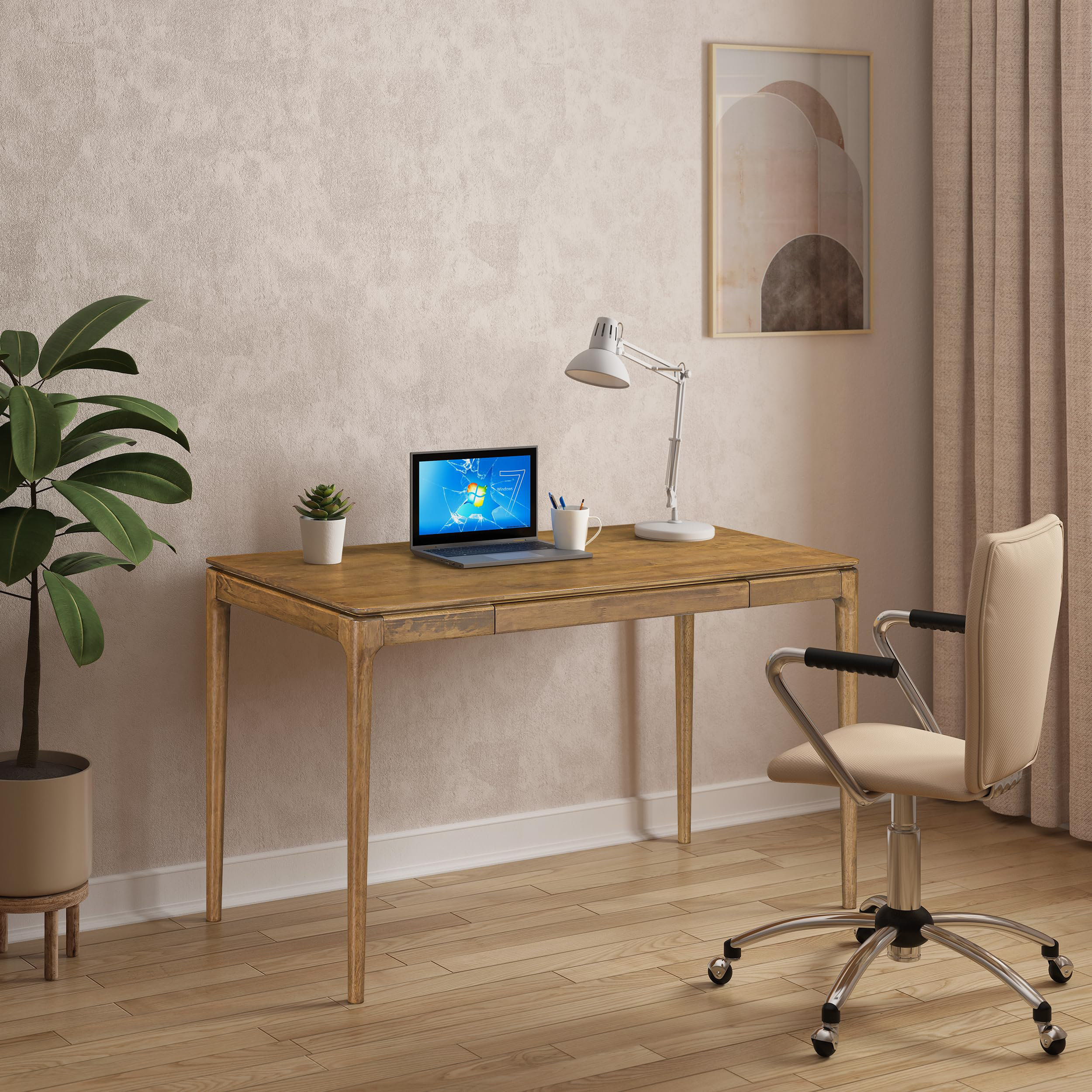 Lark Manor Mingle Desk 47 Inch Modern Design, Rectangular Dinner Table ...