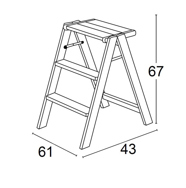 Alpen Home Mignon 2 - Step Wood Folding Small Step Ladder & Reviews ...