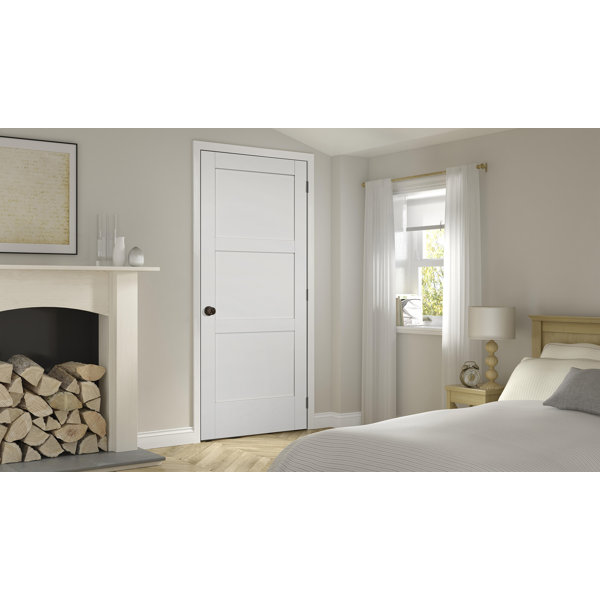 JELD-WEN MODA 3-Panel Solid Core Primed Slab Interior Door | Wayfair