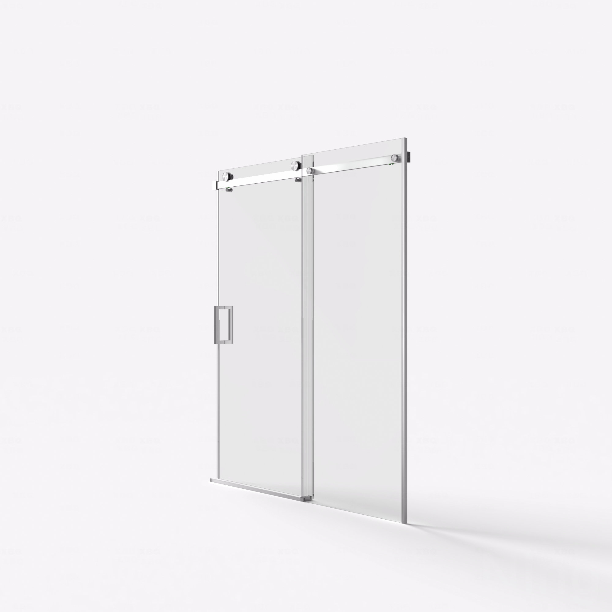 Ning 56-60"W X 72"H Frameless Design Sliding Opening Shower Door -5/16 ...