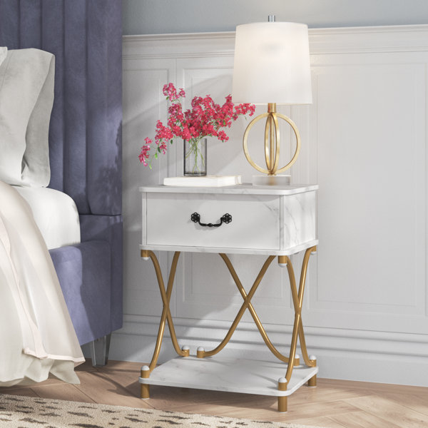 Trent Austin Design® Kempst Metal Nightstand & Reviews | Wayfair