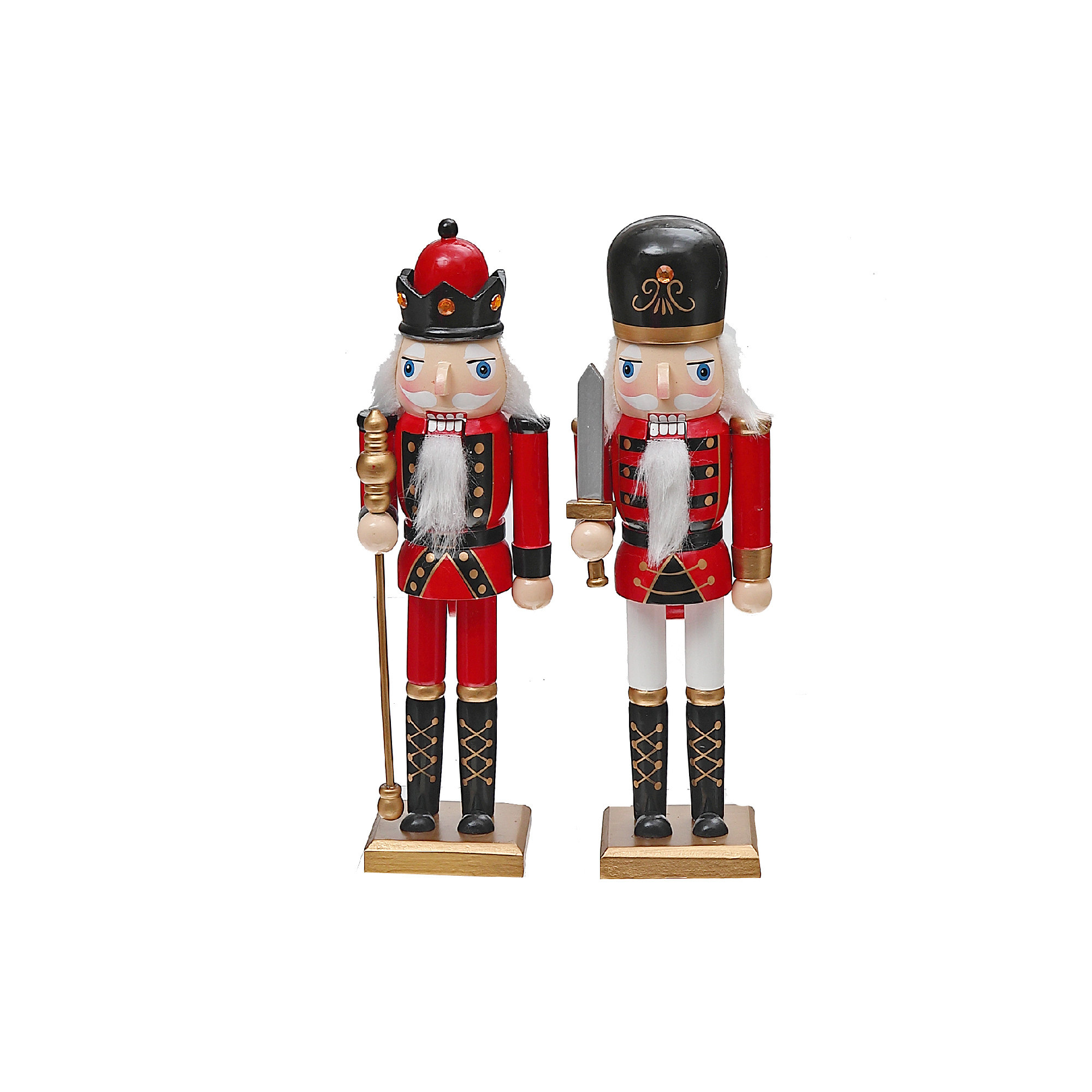 The Holiday Aisle® Andan Christmas Wooden Nutcracker Figurine 11" - Set ...