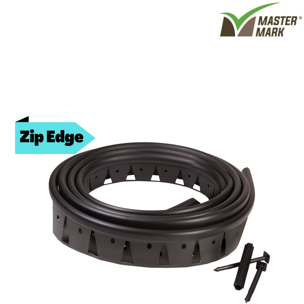 Master Mark Plastics 1'' H x 240'' W Black Polyethylene Plastic Lawn ...