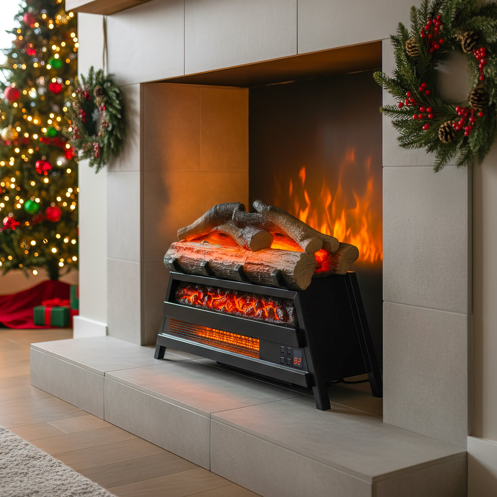 Symple Stuff Alen 23-inch Electric Fireplace Insert With 3d Log Set ...