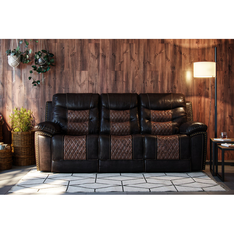 Red Barrel Studio® Amaratha 87" Pillow Top Arm Reclining Sofa | Wayfair