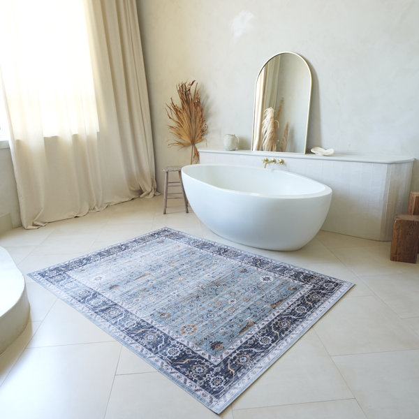 Bungalow Rose Rug Branch Traditional Oriental Water-Repellent Area Rug ...