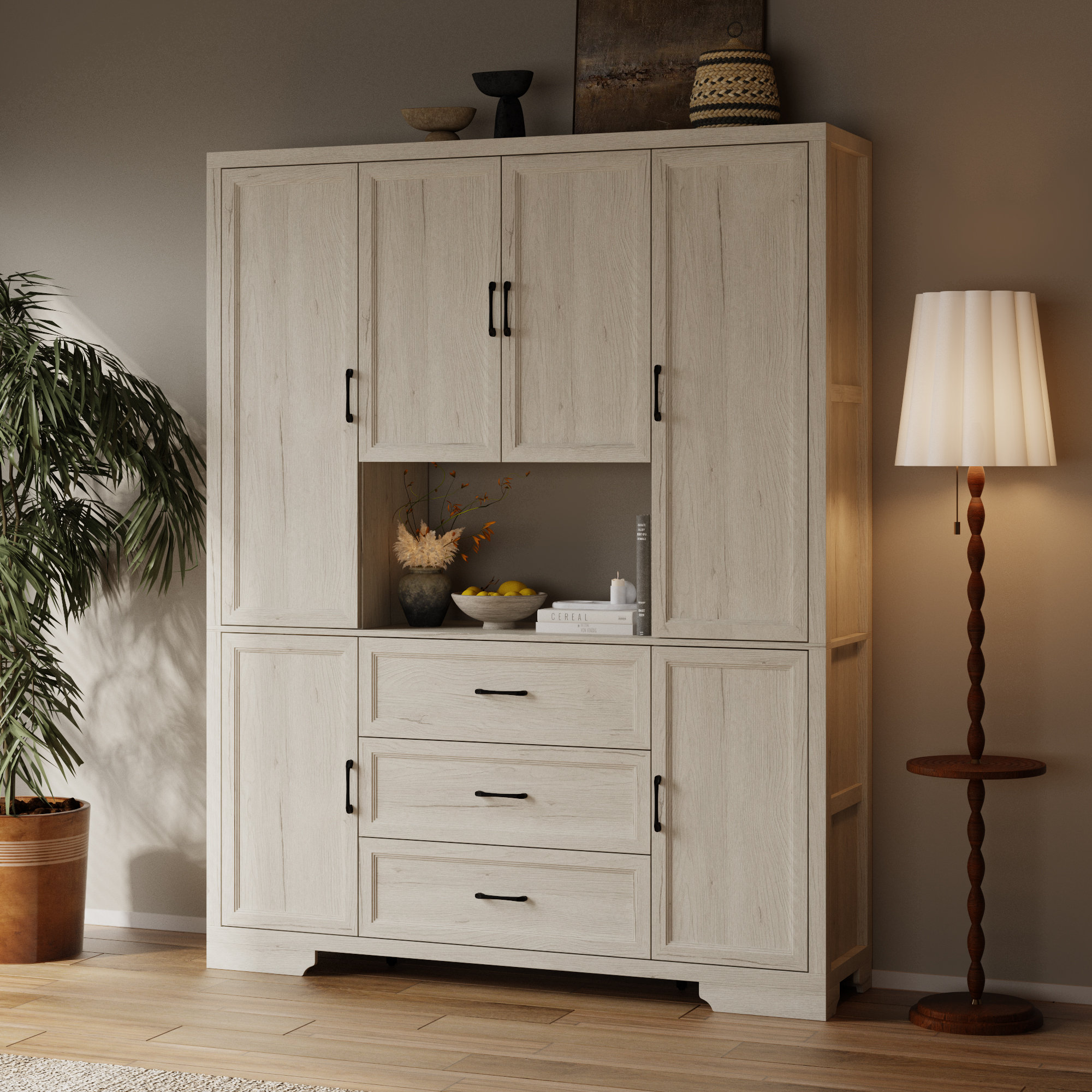 August Grove 78.7'' H X 63'' W 3-Drawer 5-Tier Office Storage Cabinet ...