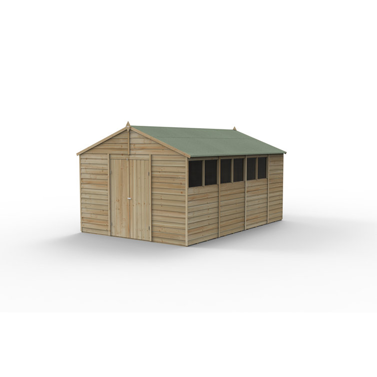 Forest Garden 4life Pressure Treated 4x6 Apex Shed - No Window ...
