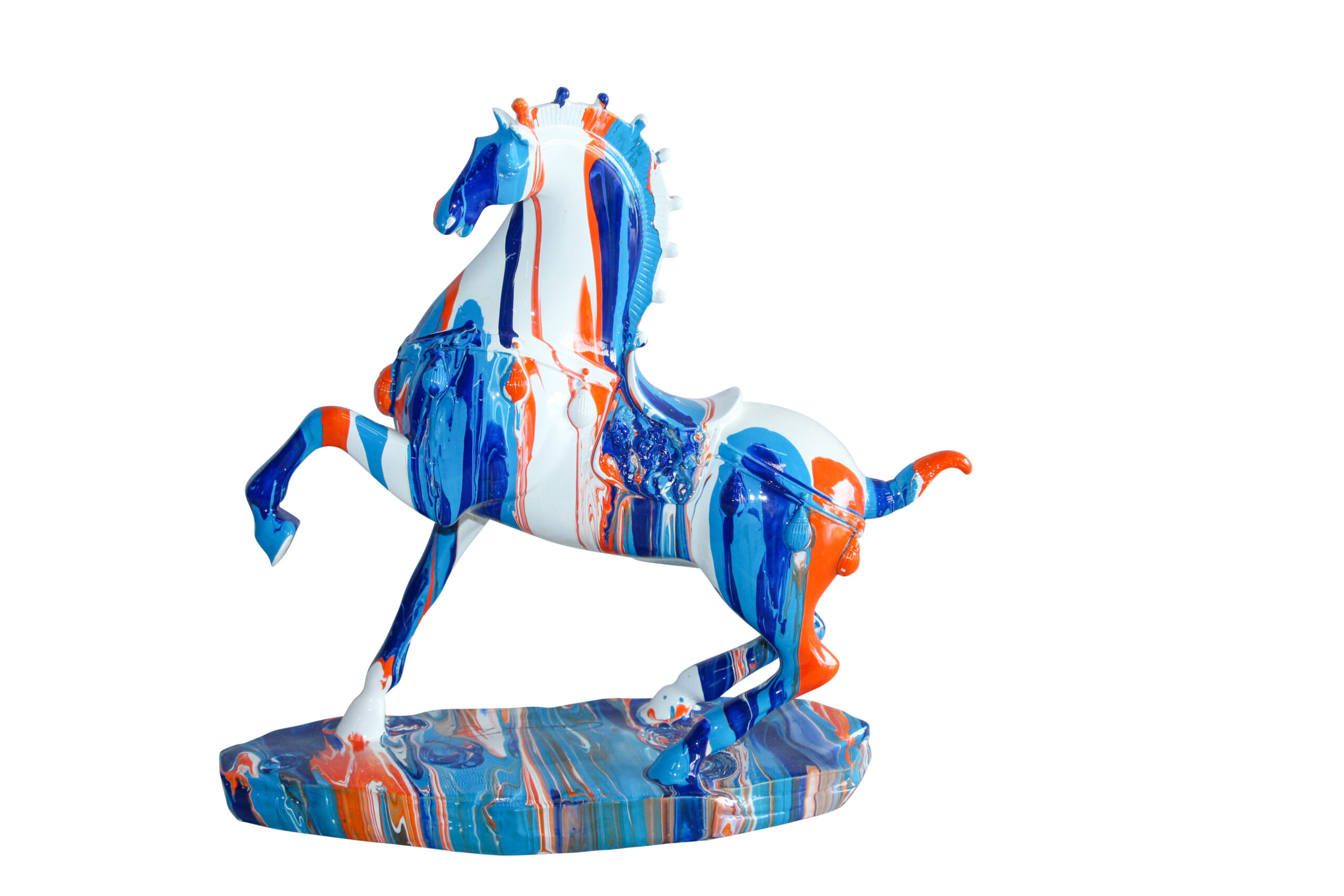 Red Barrel Studio Modern Colour Splash Horse Statue Tabletop Home Decor ...