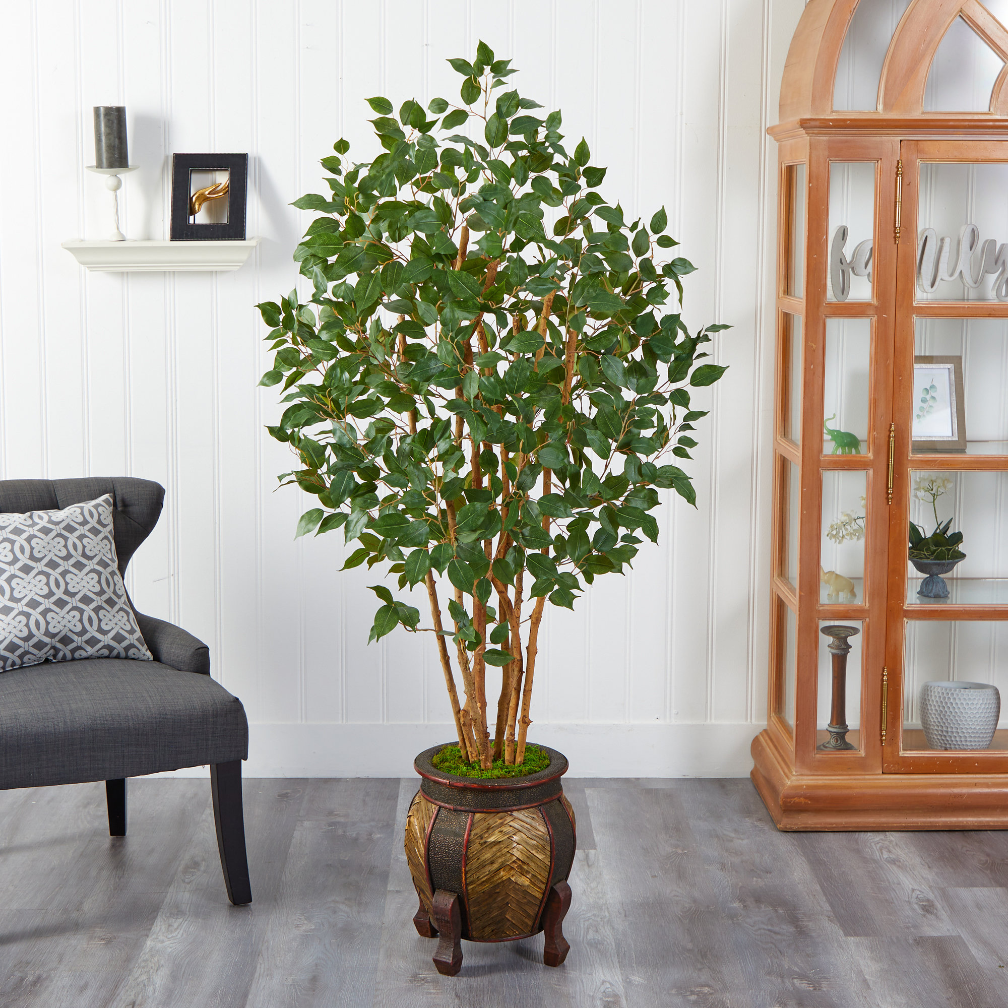 Primrue 66" Artificial Ficus Tree in Planter | Wayfair
