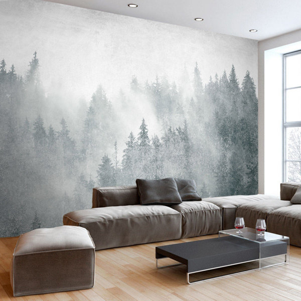 GK Wall Design Monochrome Jungle Misty Forest 6.25' L x 112" W ...