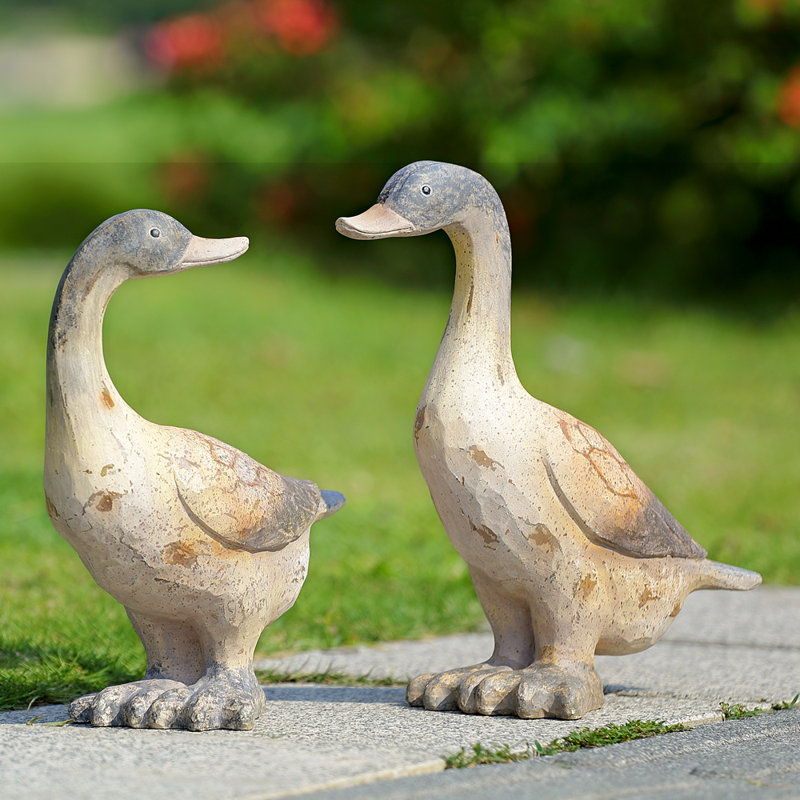 Ophelia & Co. Duck Pair Garden Sculpture | Wayfair
