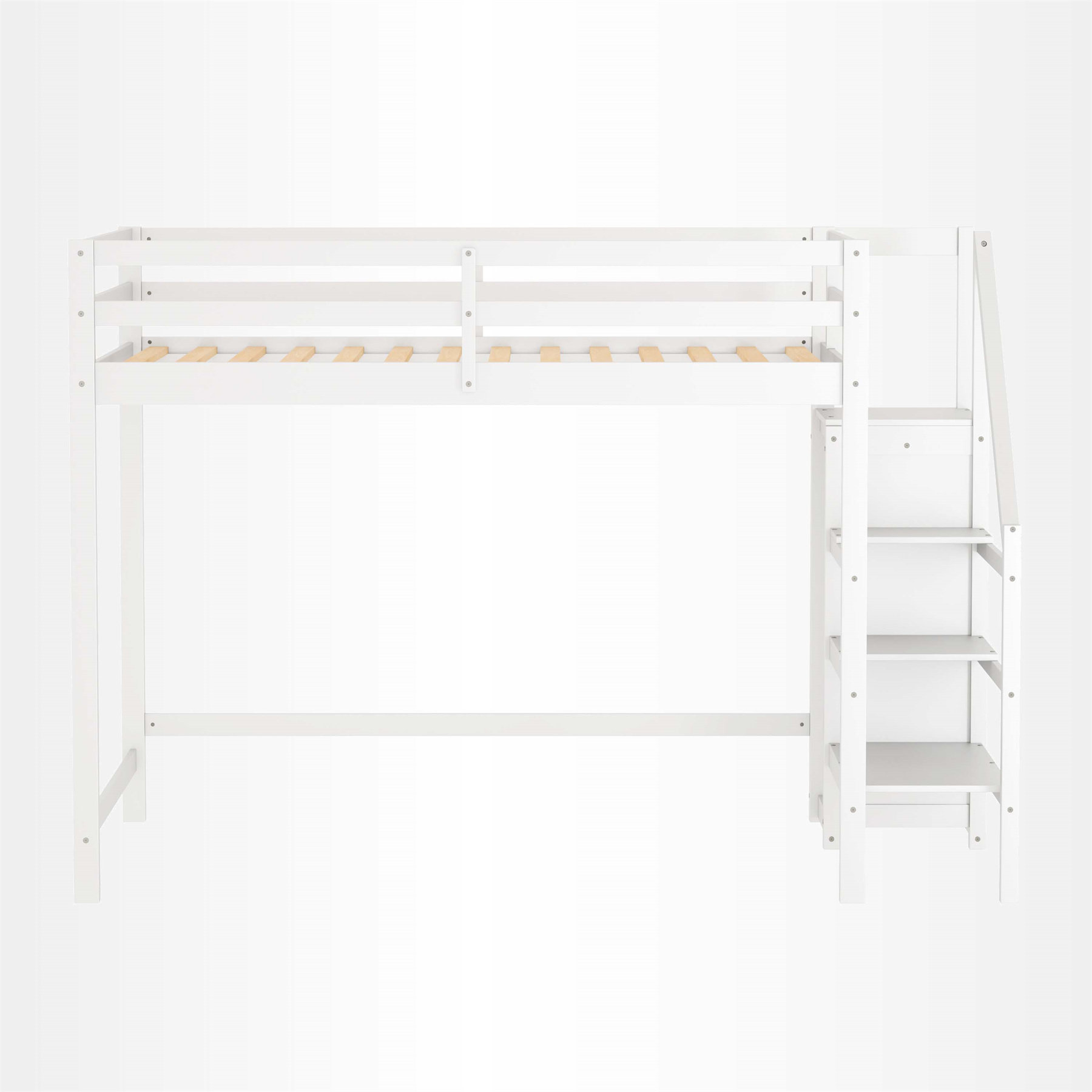 Harriet Bee Farlee Full Platforms Loft Bed with Built-in Storage ...