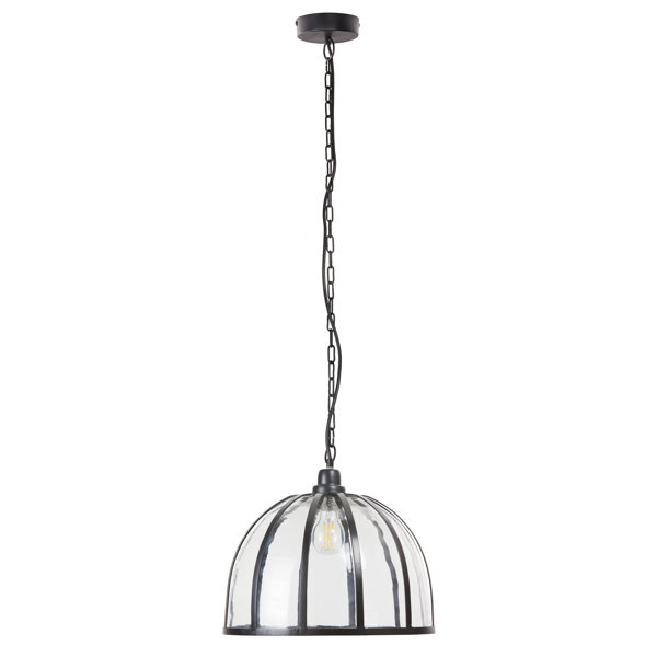 Breakwater Bay 14.5"W Rickardsville 1 - Light Large Dome Black Metal ...