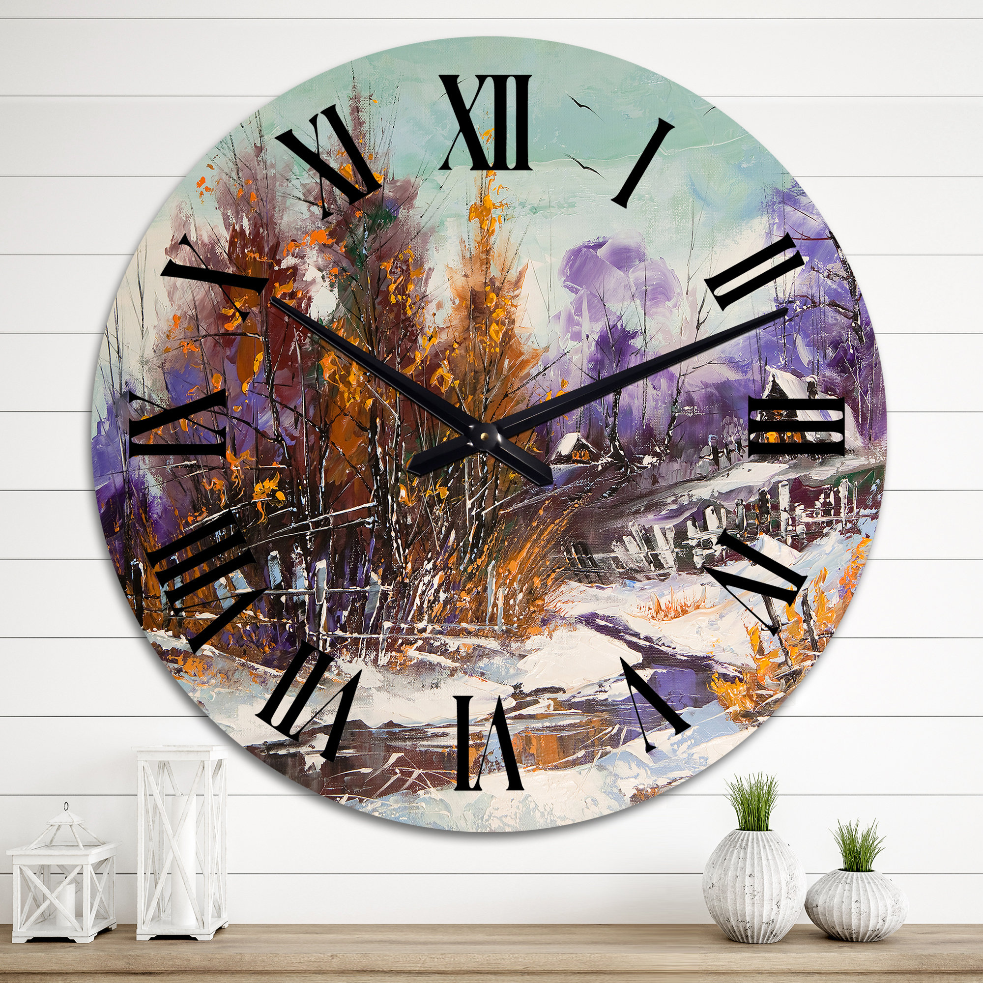 East Urban Home Little River In Rural Winter Landscape - Country wall ...