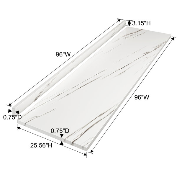 HomLux 25.6'' W Laminate Rectangular Table Top & Reviews | Wayfair