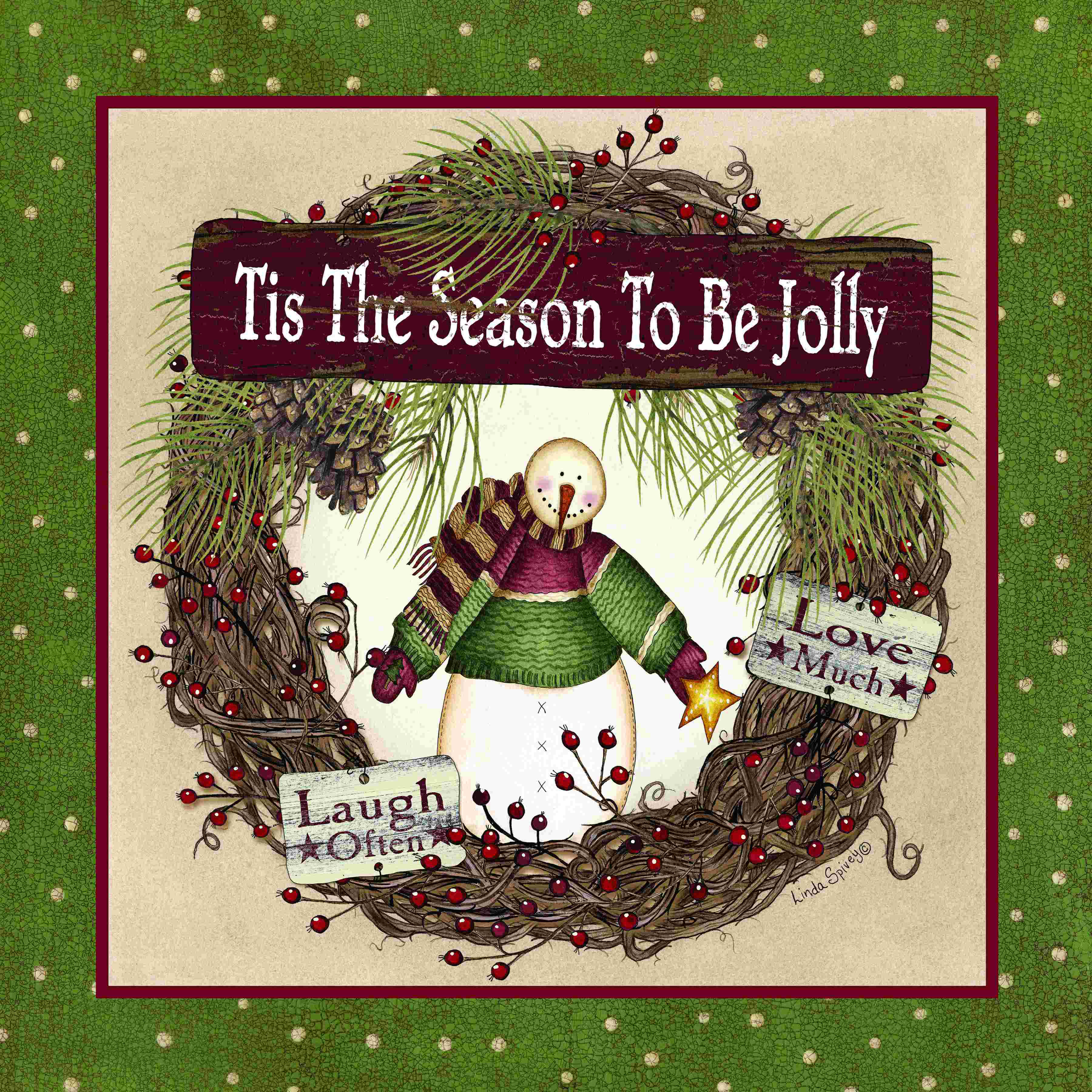 The Holiday Aisle® Snowman Christmas Wreath by Lori Deiter - Wrapped ...