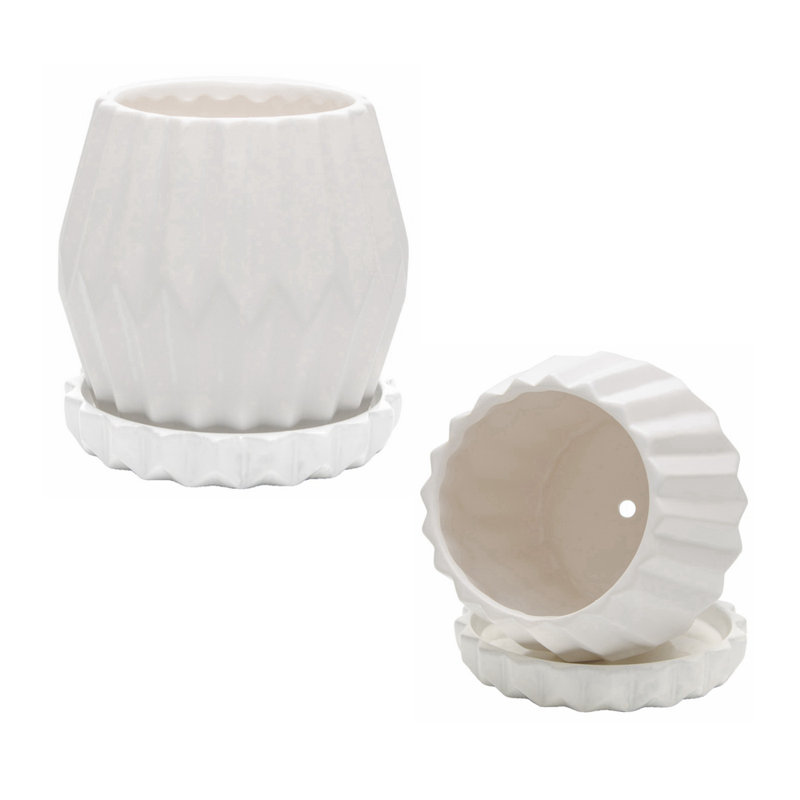 KRALIX 2-Piece Ceramic Pot Planter Set | Wayfair