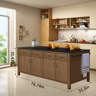 Artistic Soul XKX Premium Furniture Solid Wood Frame Kitchen Island ...