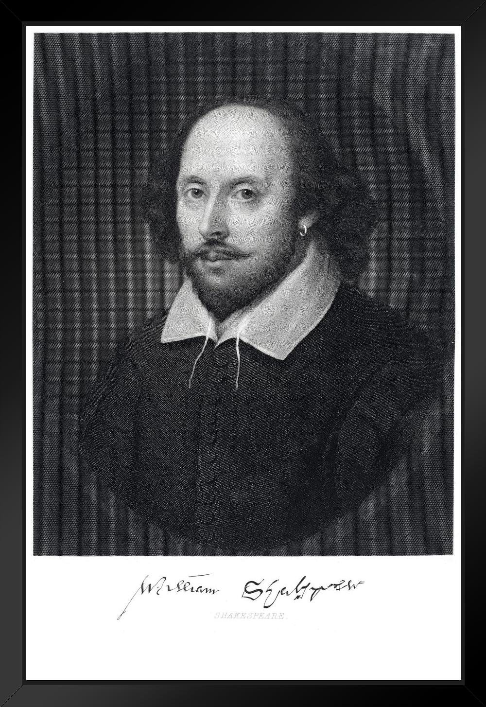 Red Barrel Studio® William Shakespeare Engraving 1870 Art Print Matted ...