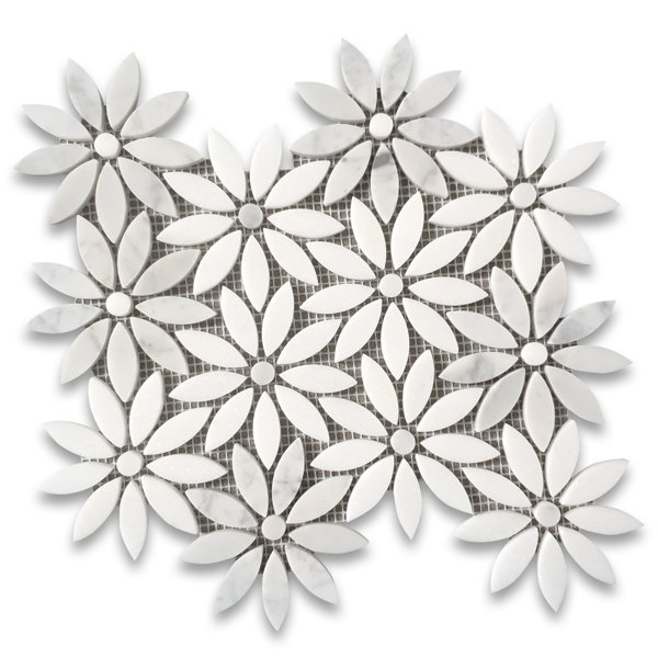 Marble Online 9" x 11" Marble Novelty Mosaic Wall & Floor Tile | Wayfair