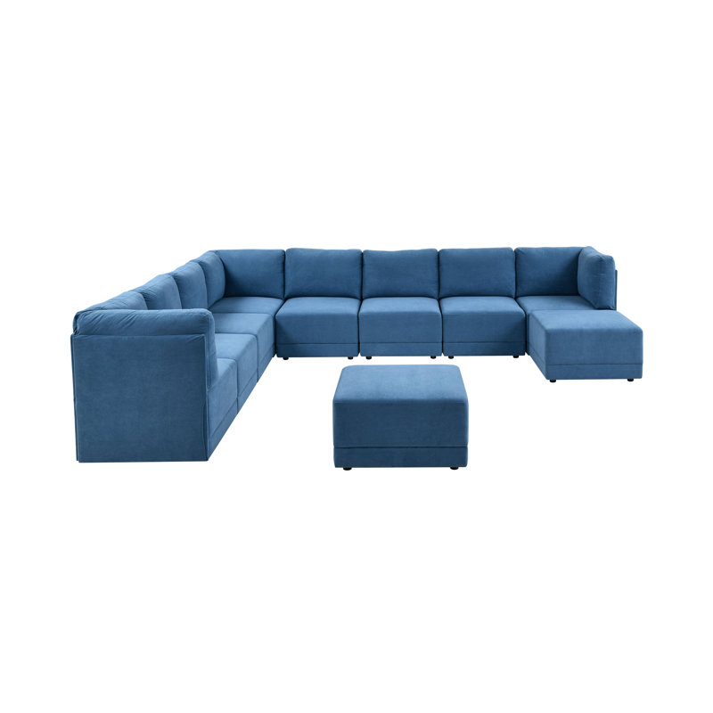 Wade Logan® Towles 10 - Piece Upholstered Sectional & Reviews | Wayfair