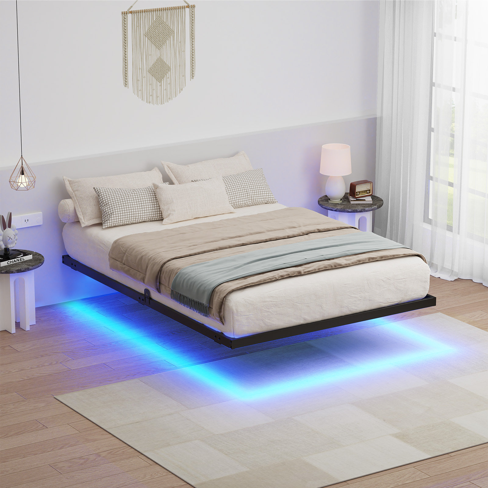 Wrought Studio LED Floating Bed Frame No Box Spring Needed & Reviews ...