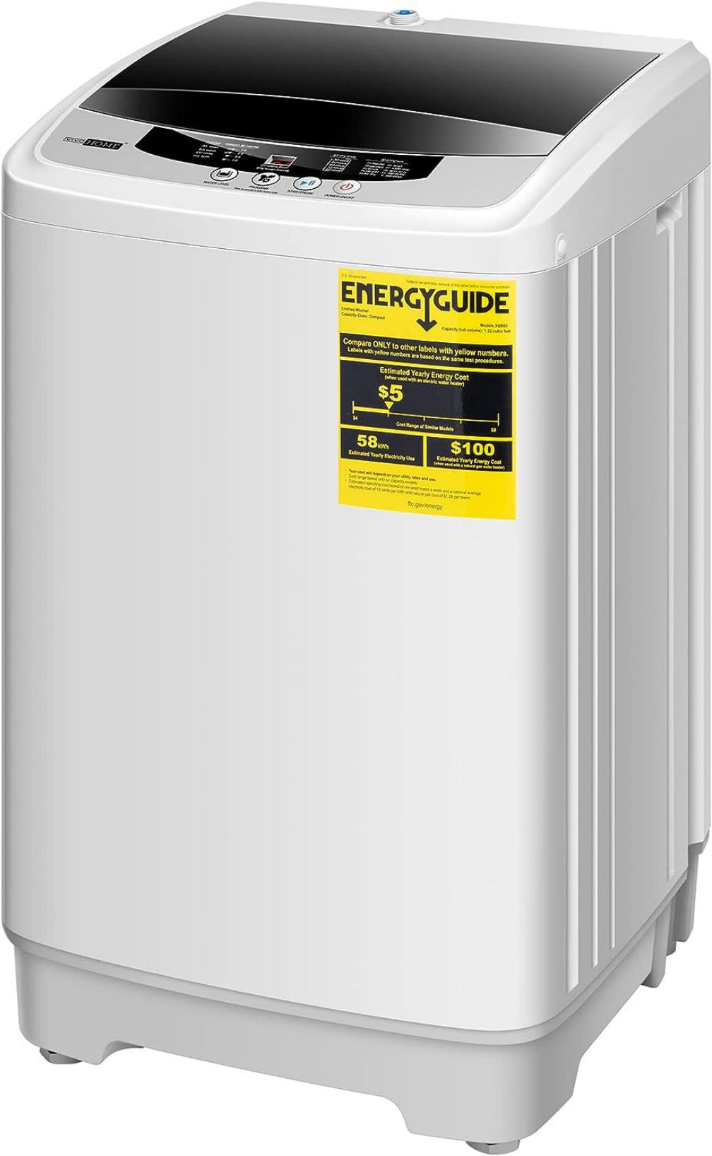 VIVOHOME 2 in 1 Portable Compact Full Automatic Washing Machine ...