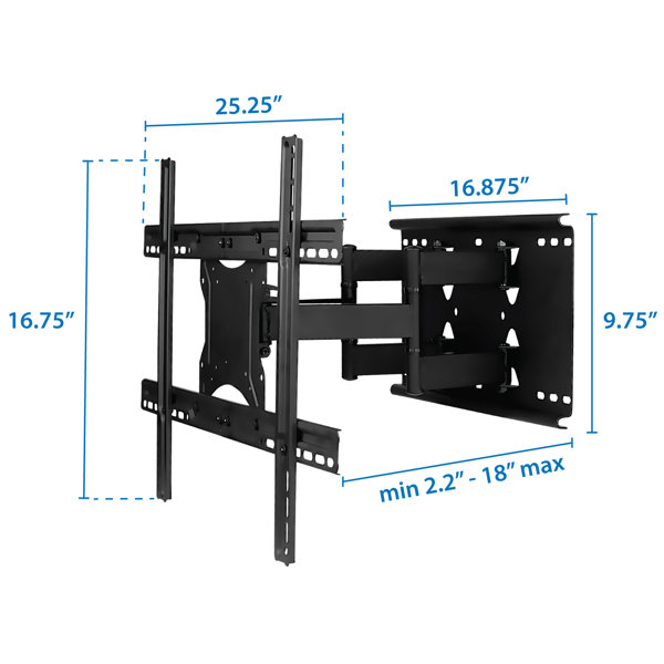 Mount-It Full Motion Large TV Wall Mount w/ Extension For 40" - 80 ...