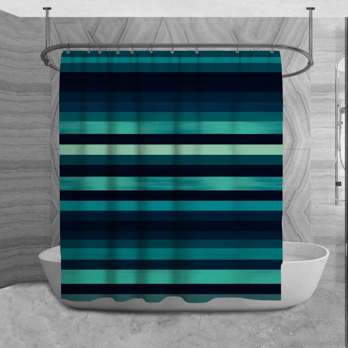 East Urban Home Selyf Striped Shower Curtain | Wayfair